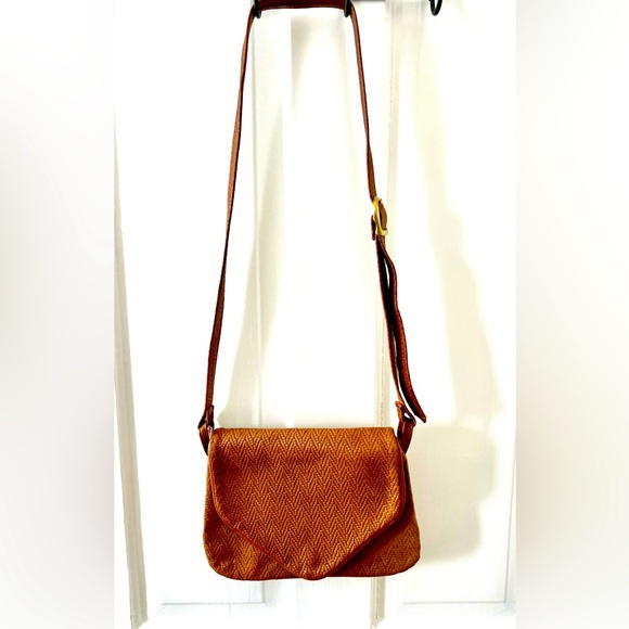 Bags | Vintage Mowen Leather Woven Crossbody Bag | Poshmark